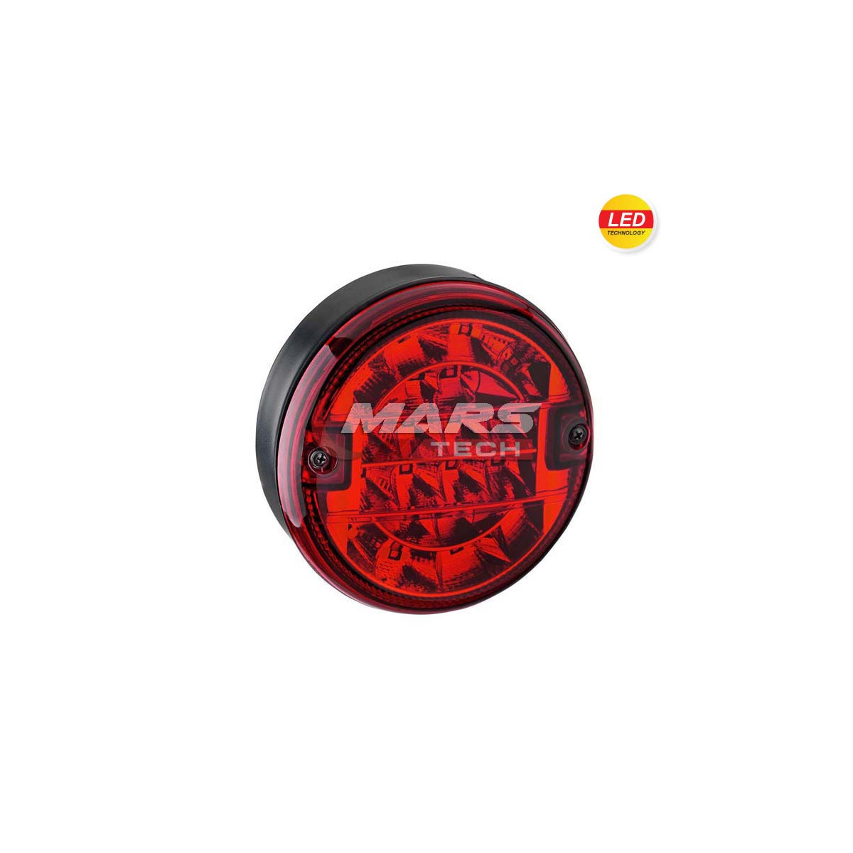 Feu arrière rond rouge droit/gauche à LED 24V DIA142MM